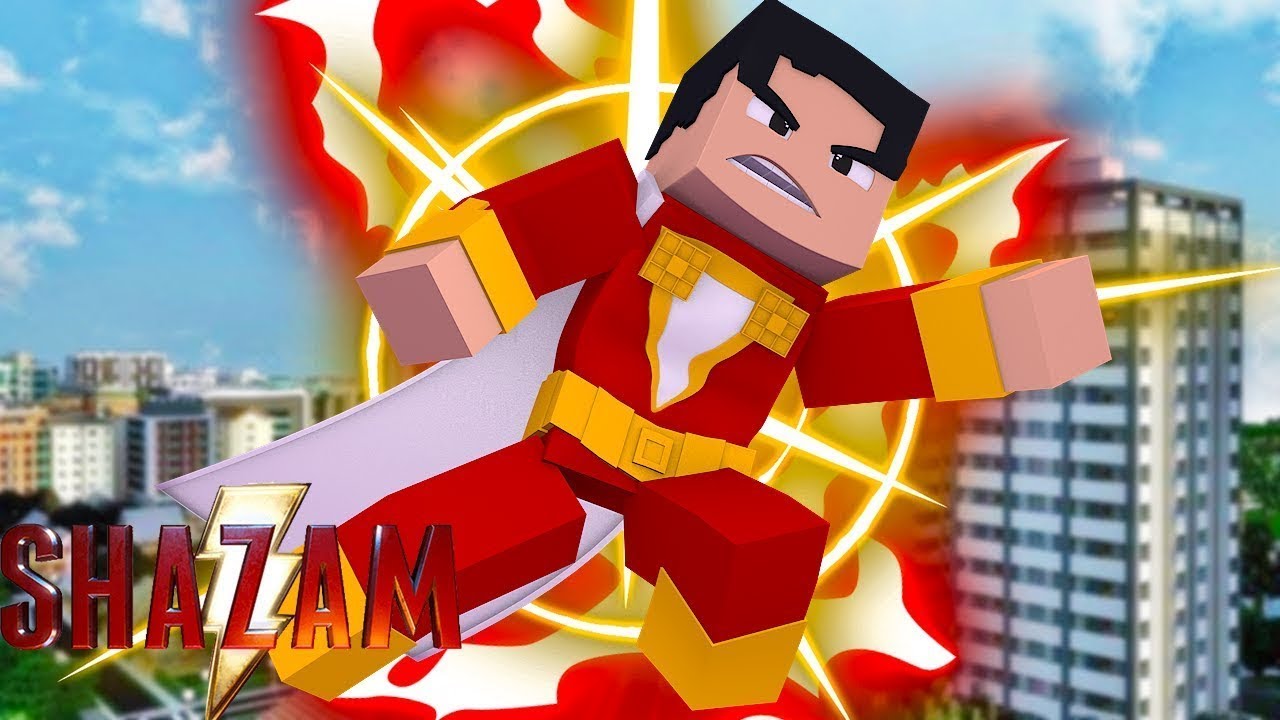 TURNING INTO SHAZAM IN MINECRAFT! - YouTube