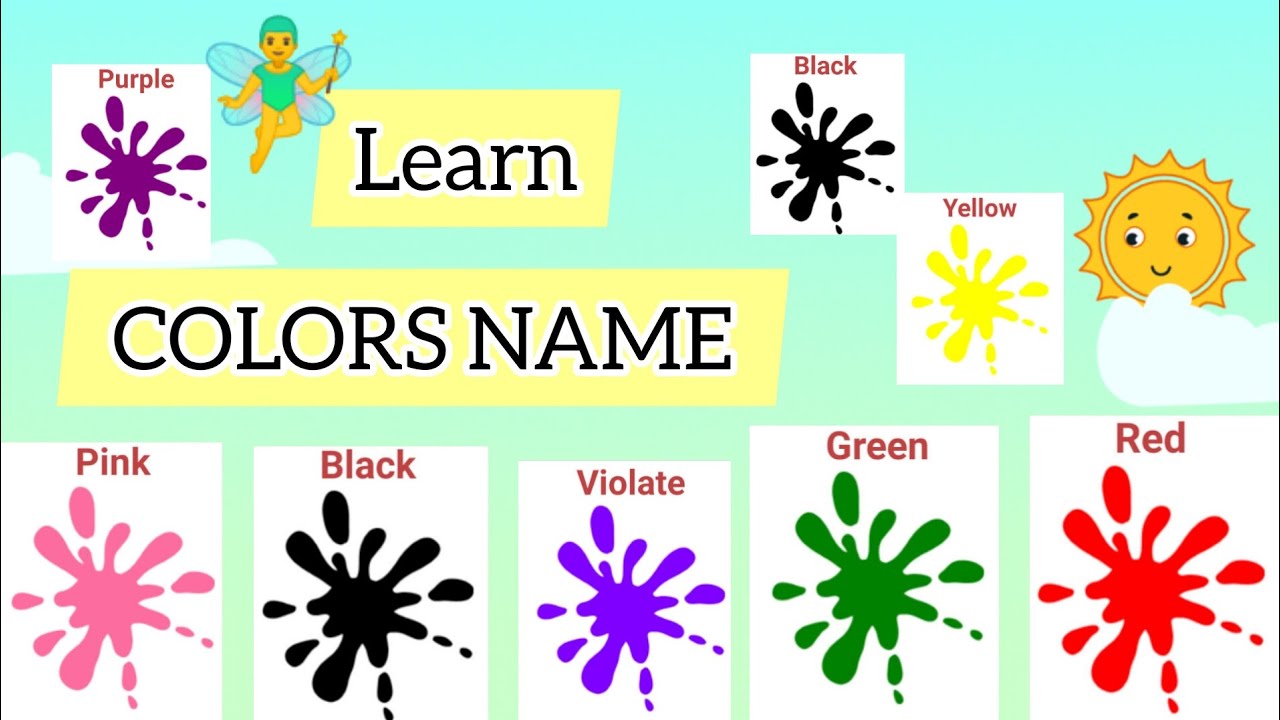 Colors names # Learn Names of colors video for kids # super smiling ...