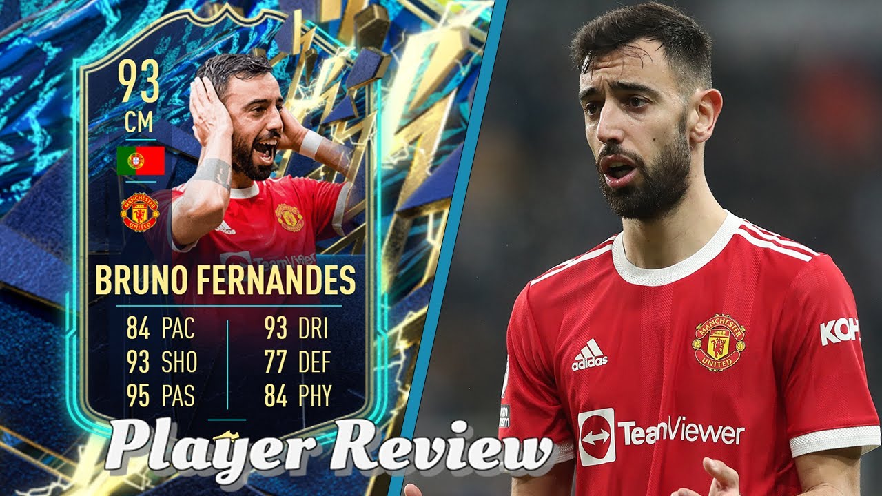 YOU NEED THIS CARD!🔥 93 TOTS BRUNO FERNANDES PLAYER REVIEW! FIFA 22 ...