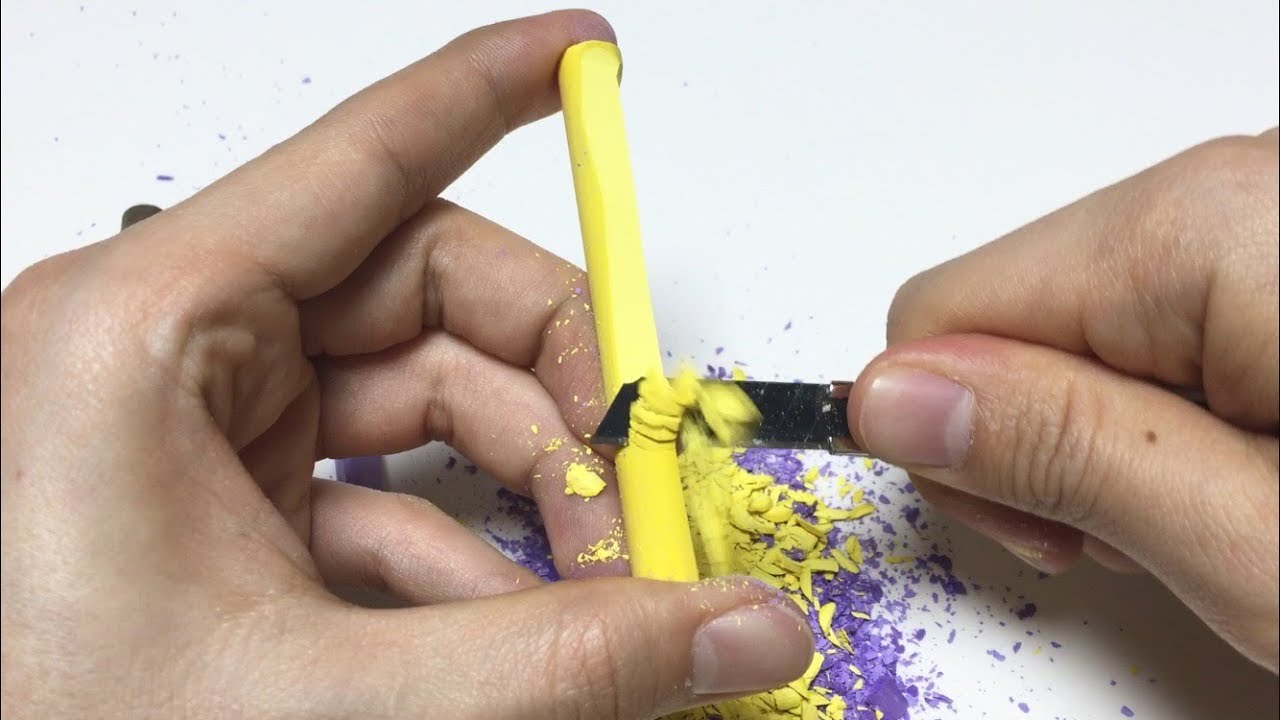 분필 CHALK ASMR SOUND 자르는 소리#12 | chalk | ASMR | Cutting | Pressing ...