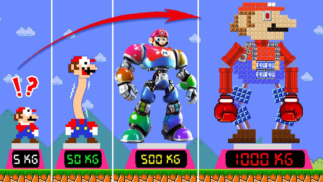 Super Mario Bros. But Every Seeds makes Mario Growing Up Into ROBOT ...