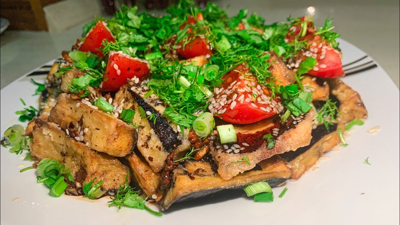 Xırçıltılı badımcan salatı🍆 Баклажановый салат - YouTube