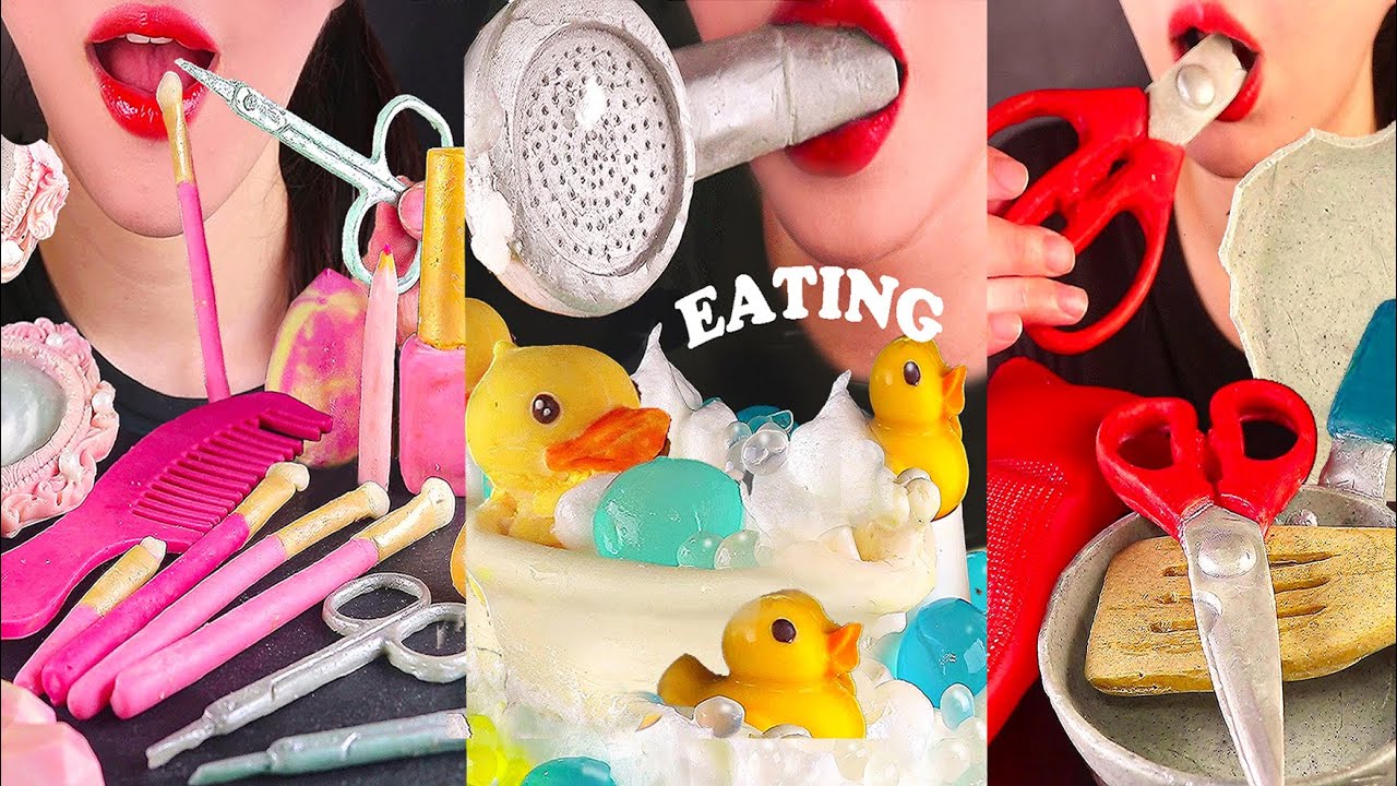 BEST WEIRD EDIBLE FOOD ASMR COMPILATION #1 CHOCOLATE 베스트 이상한 음식 먹방 #1 ...