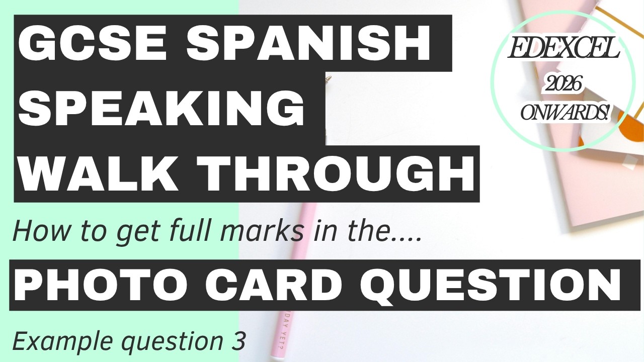 EDEXCEL GCSE SPANISH PHOTO CARD - FULL MARKS MODEL ANSWER (EXAMPLE ...