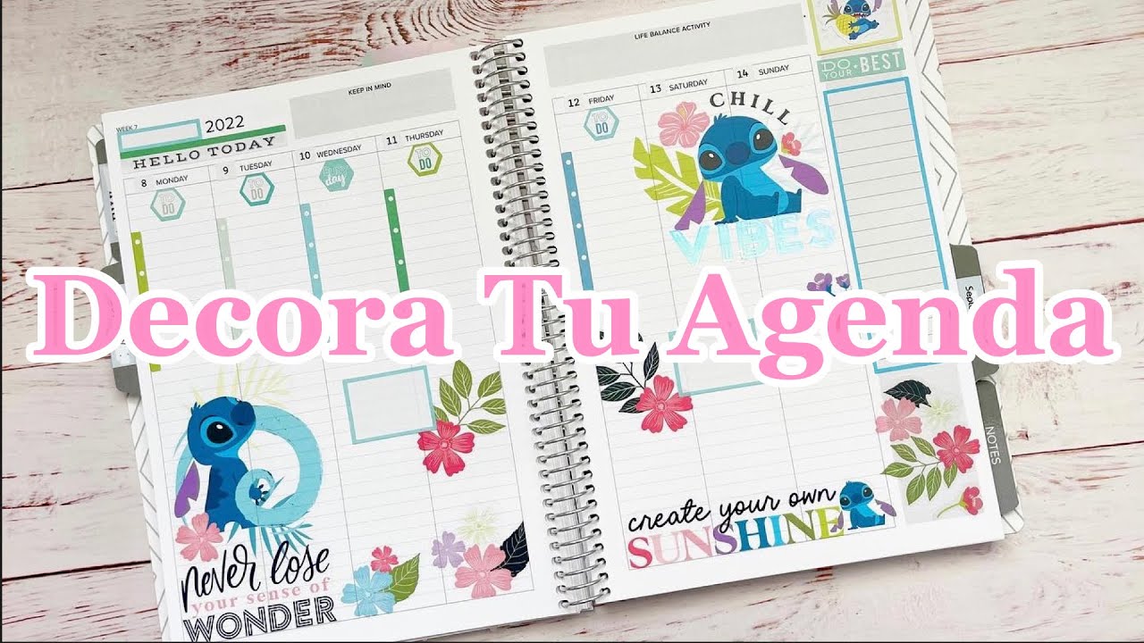 COMO DECORAR TU AGENDA. AMPLIFY PLANNER & STITCH STICKERS - YouTube