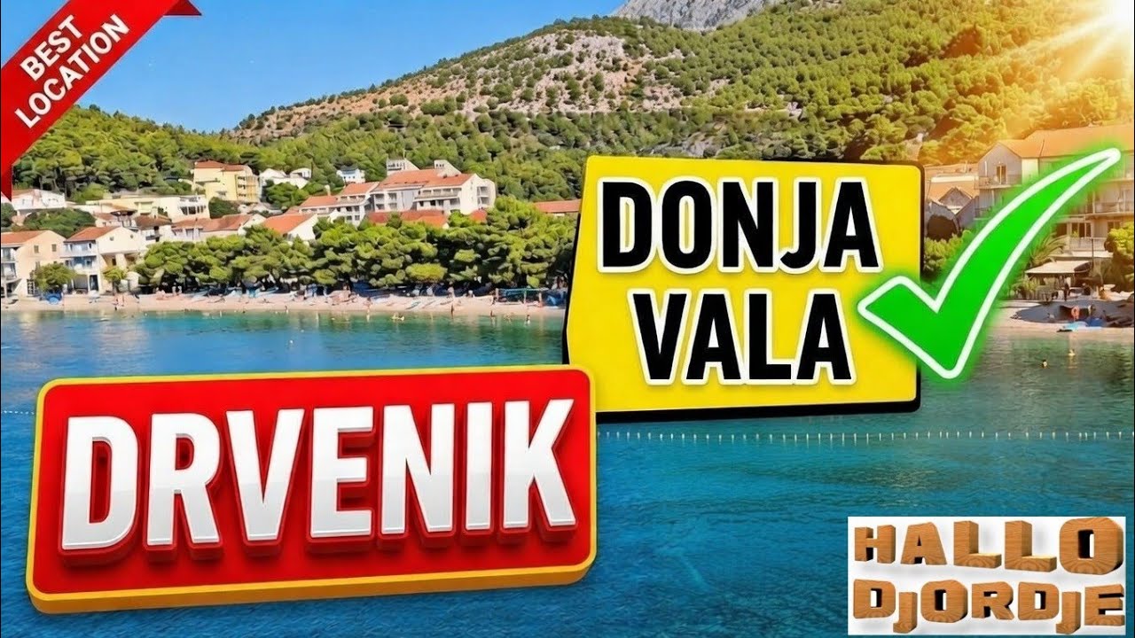 DRVENIK Jedna od Najljepših Plaža , Donja Vala / Makarska Riviera - YouTube