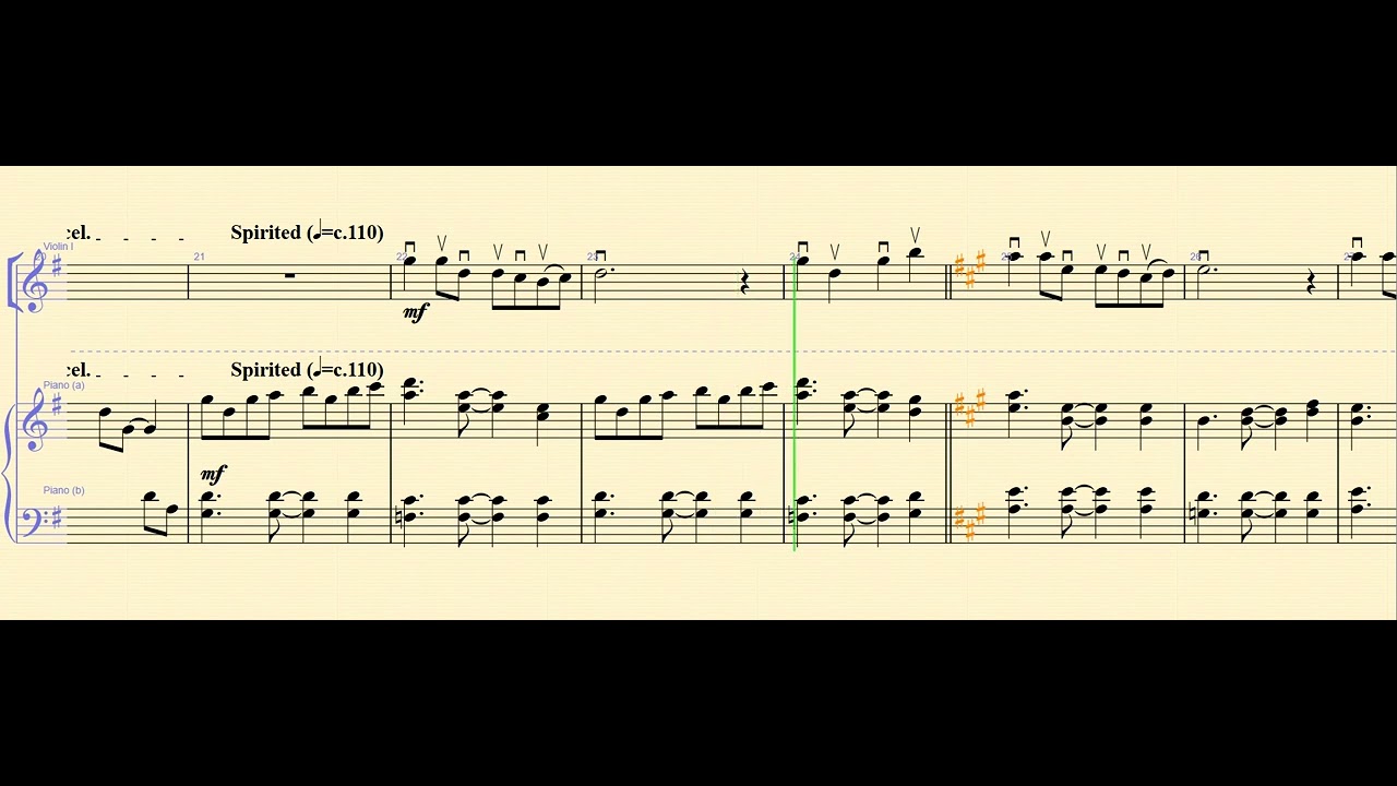 All Creatures of Our God and King Violin 1 - YouTube