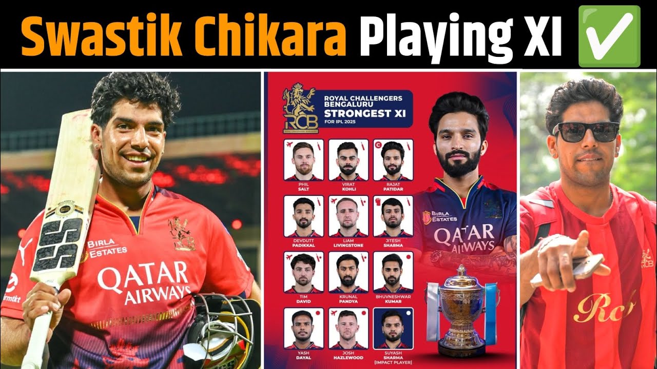 Swastik Chikara Devdutt Padikkal RCB vs Mi Playing 11 IPL 2025 Swastik ...
