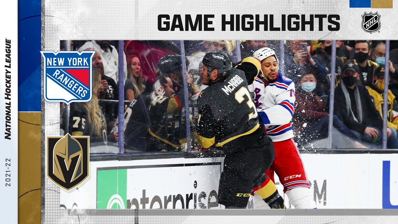 Rangers @ Golden Knights 1/6/22 | NHL Highlights - YouTube