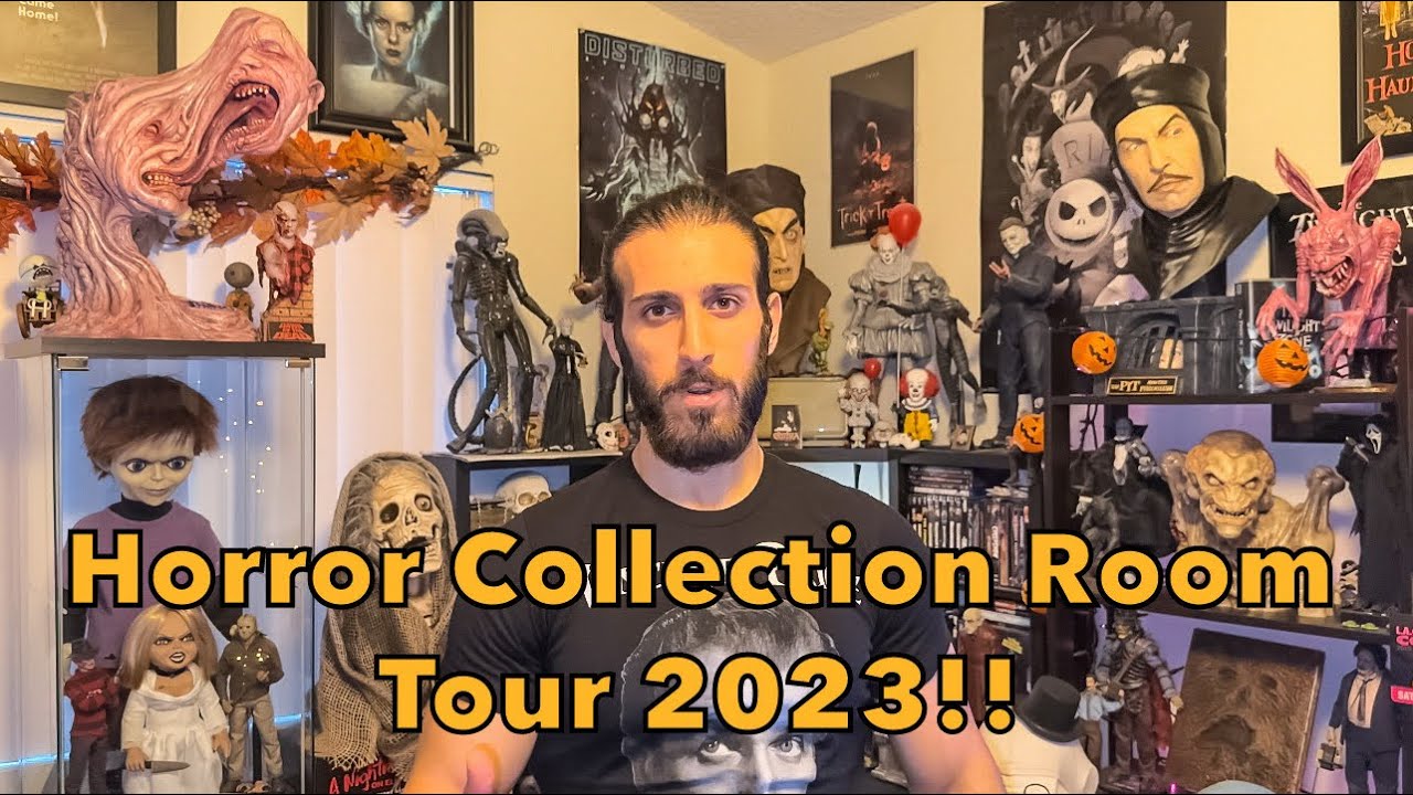 HORROR COLLECTION ROOM TOUR 2023! Busts, Statues, Action Figures & More ...