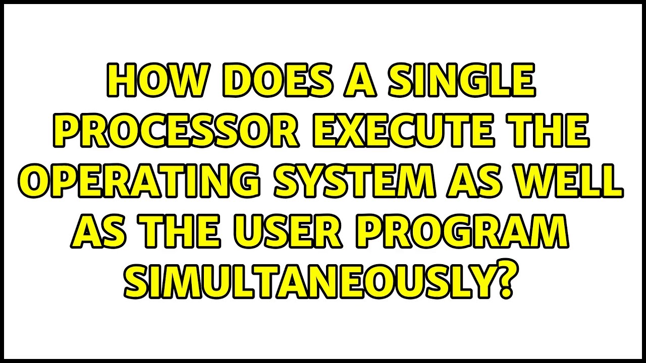 How does a single processor execute the Operating System as well as the ...