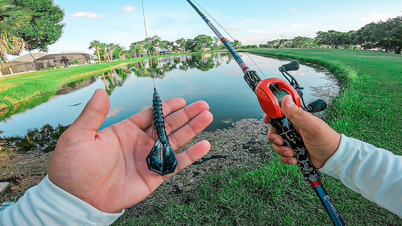 Florida Golf Course Fishing (TOUGH CONDITIONS) - YouTube