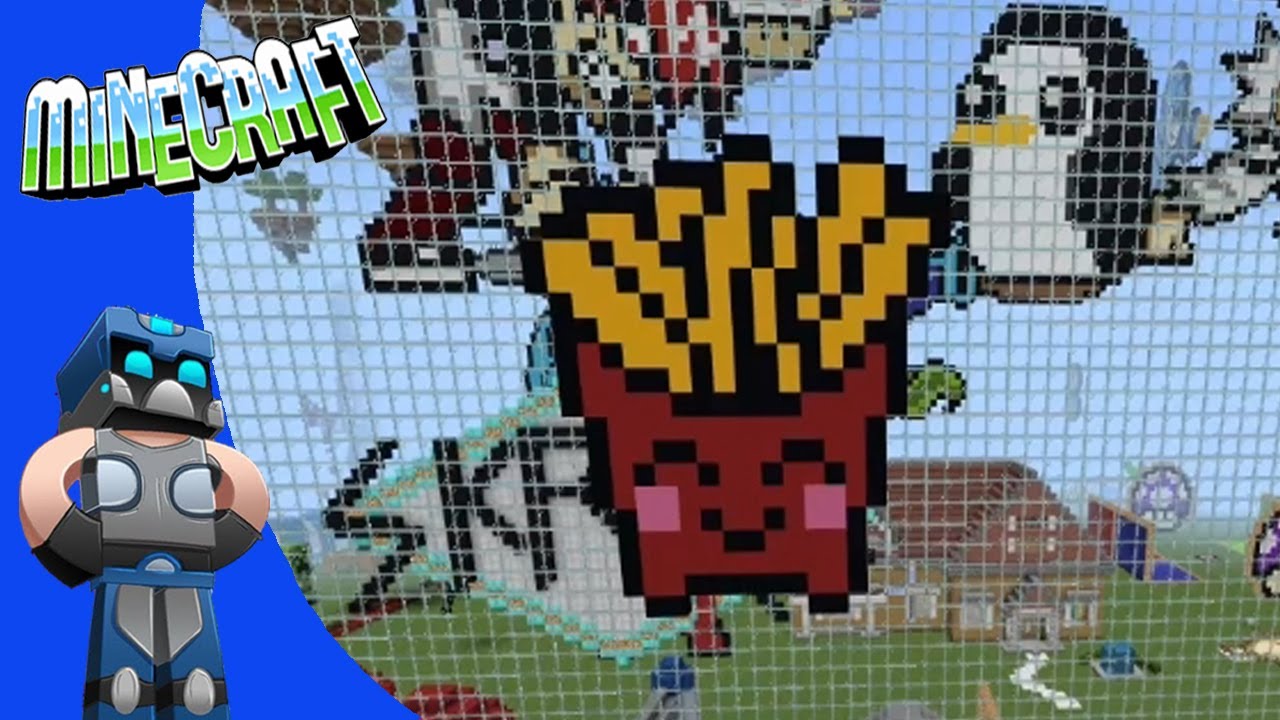 Minecraft: Como hacer Papas Pixel art Tutorial - YouTube