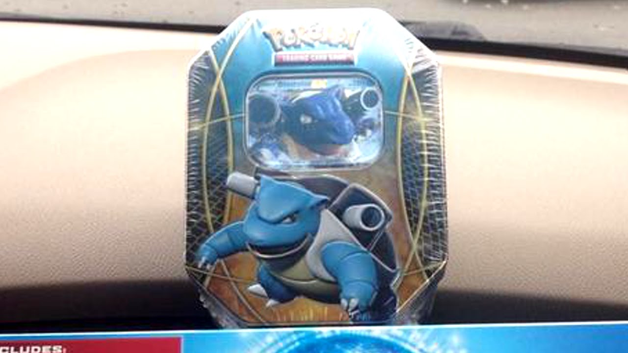 Pokemon TCG: Blastoise Power Tin Opening - YouTube