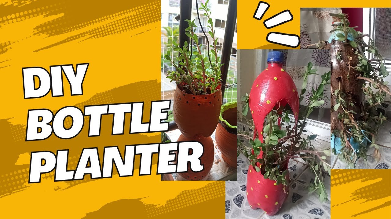DIY Bottle Planter | Best Out of Waste | Craftama - YouTube