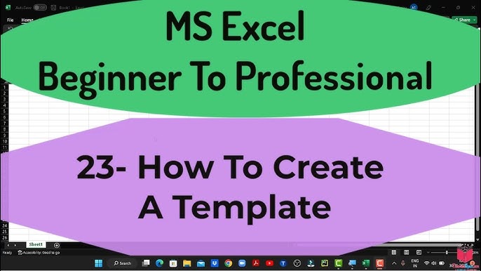 Create Excel Template 2022