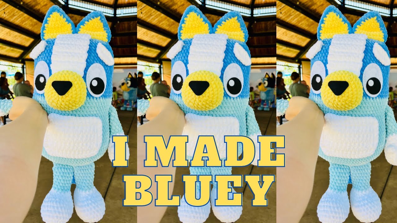 I MADE A BLUEY PLUSHIE FOR MY 1 YEAR OLD - CROCHET VLOG - YouTube