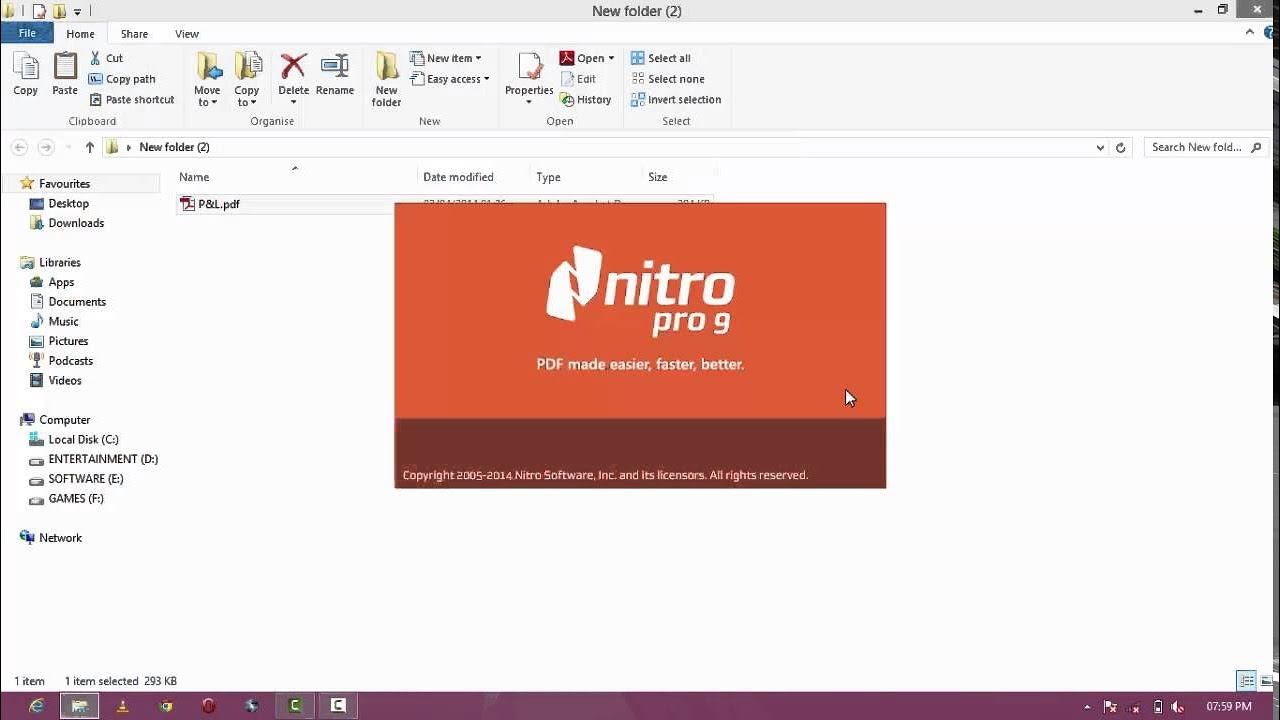 Install Nitro PDF - YouTube