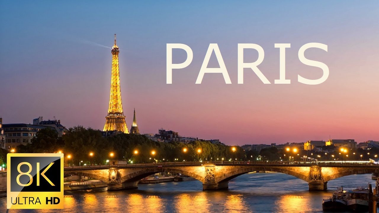 Paris Drone Footage 8K Ultra HD The City of Lights (France) - YouTube