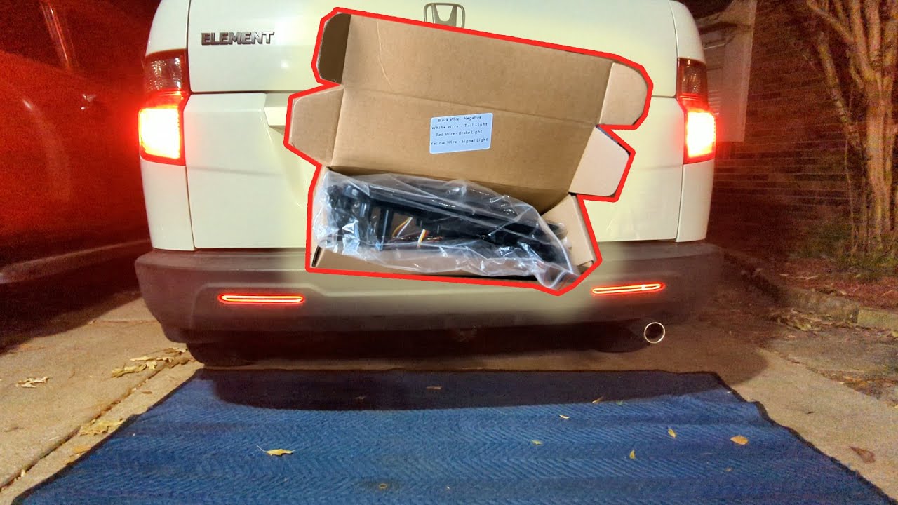 Honda Element Rear Bumper Reflector LED Tail Brake Signal Lights - YouTube