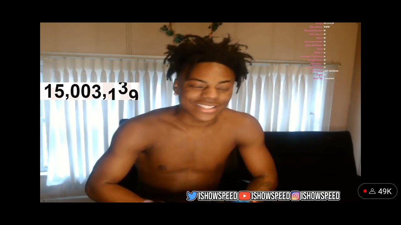 Ishowspeed hits 15 million subscribers... - YouTube
