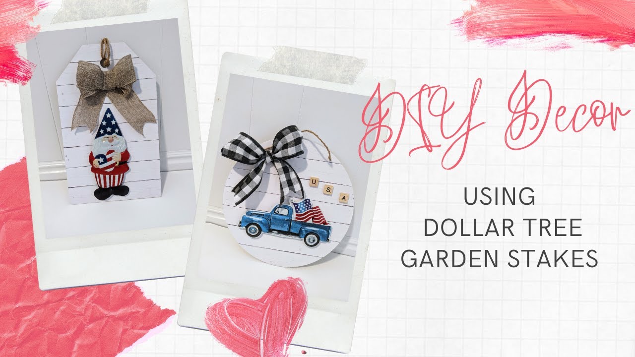 DIY Decor Using Dollar Tree Garden Stakes - YouTube