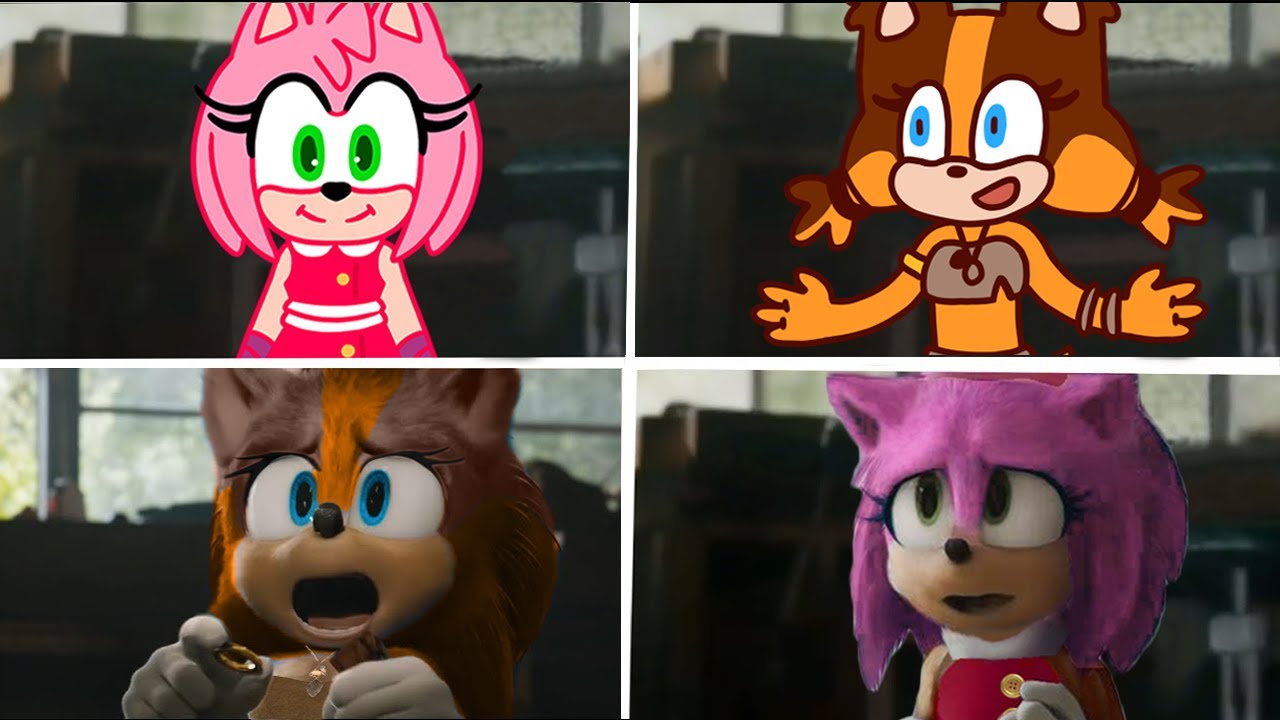 Sonic The Hedgehog Movie STICKS SONIC BOOM Vs AMY SONIC BOOM Uh Meow ...