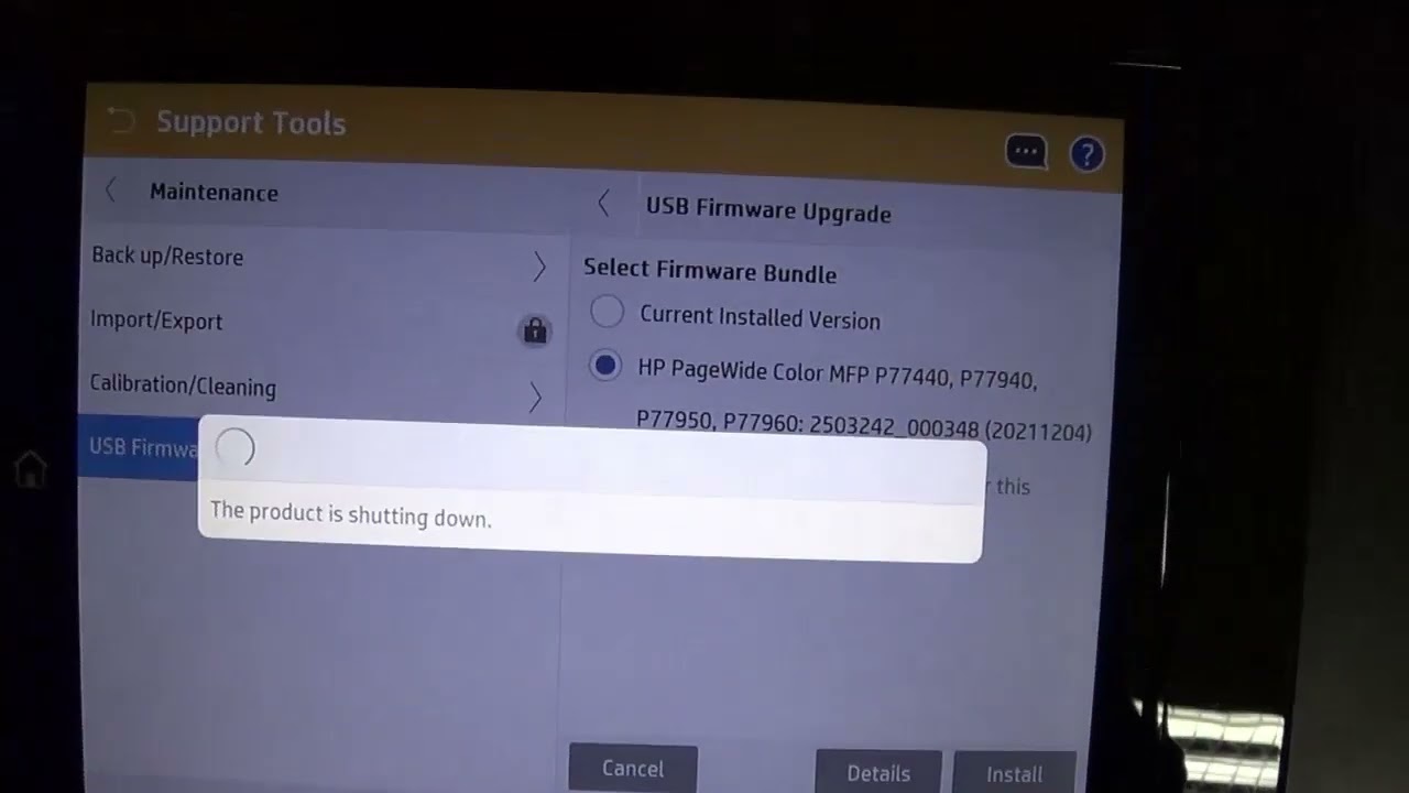 Upgrade firmware HP MFP P77940 - YouTube