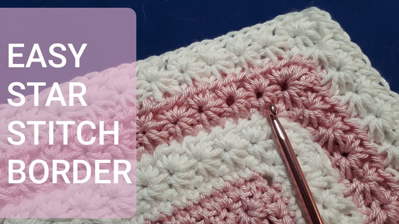 CROCHET STAR STITCH BORDER - YouTube