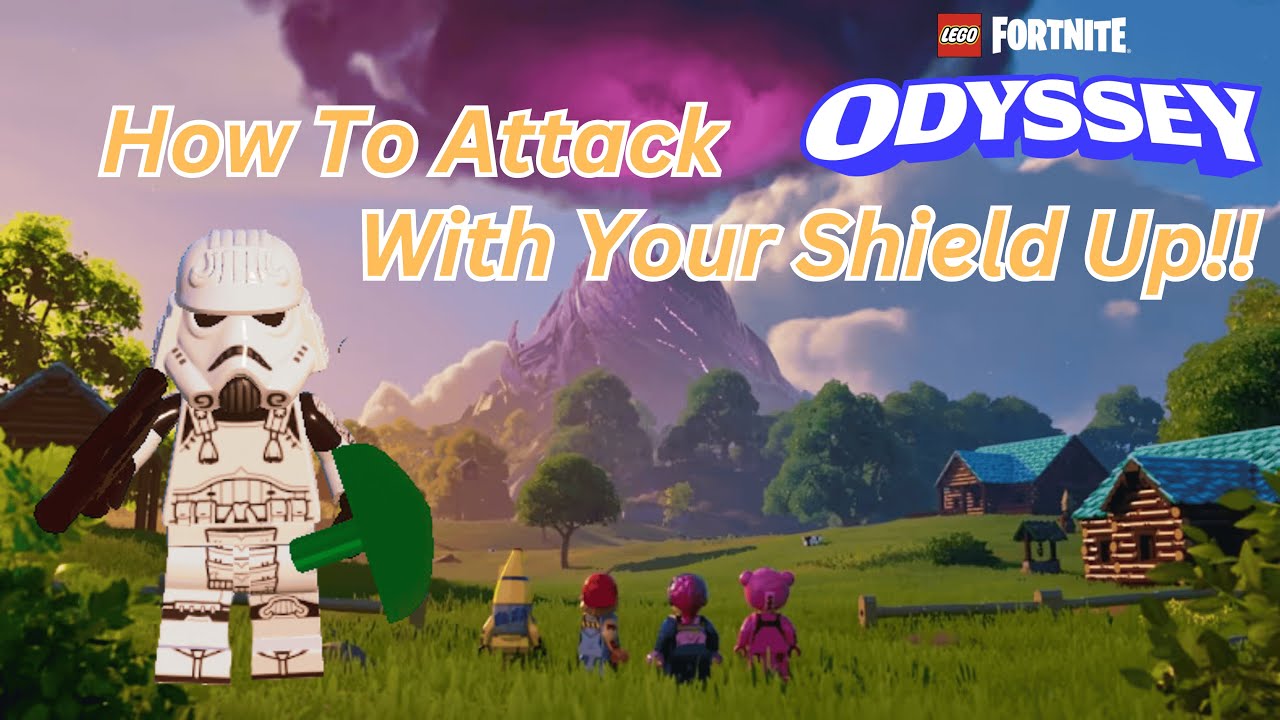 How To Attack With Your Shield Up!! | LEGO Fortnite Odyssey - YouTube