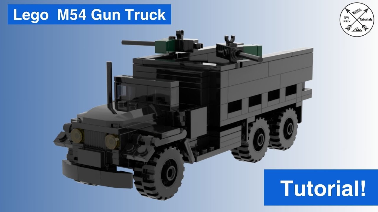 Lego M54 Gun Truck Tutorial! (MOC) - YouTube