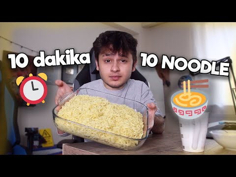 10 DAKİKADA 10 PAKET NOODLE YEMEK!