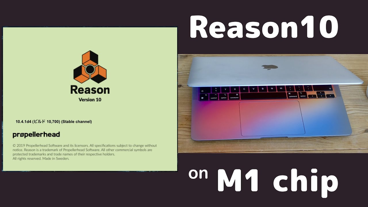 Reason Studios Reason10 on Macbook Air Apple Silicon M1 chip - YouTube