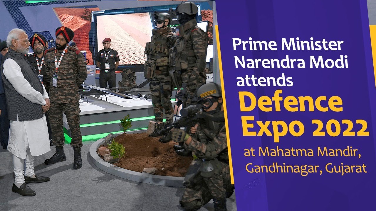 Prime Minister Narendra Modi attends Defence Expo 2022 at Mahatma ...
