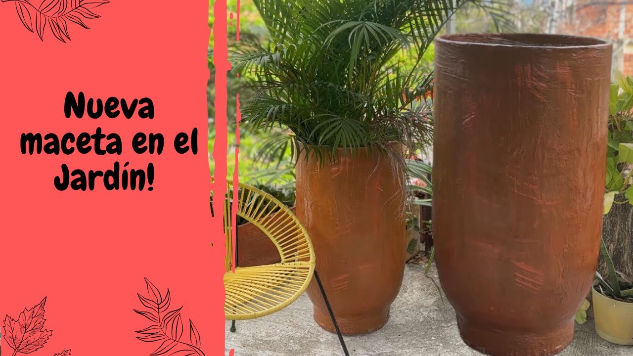 COMO HACER MACETA GRANDE PARA BALCÓN// DIY - YouTube