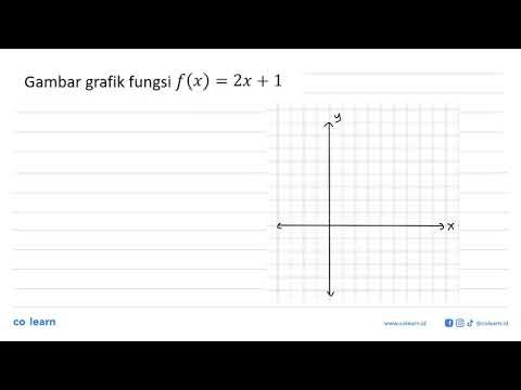 Gambar grafik fungsi f(x) = 2x + 1... - YouTube