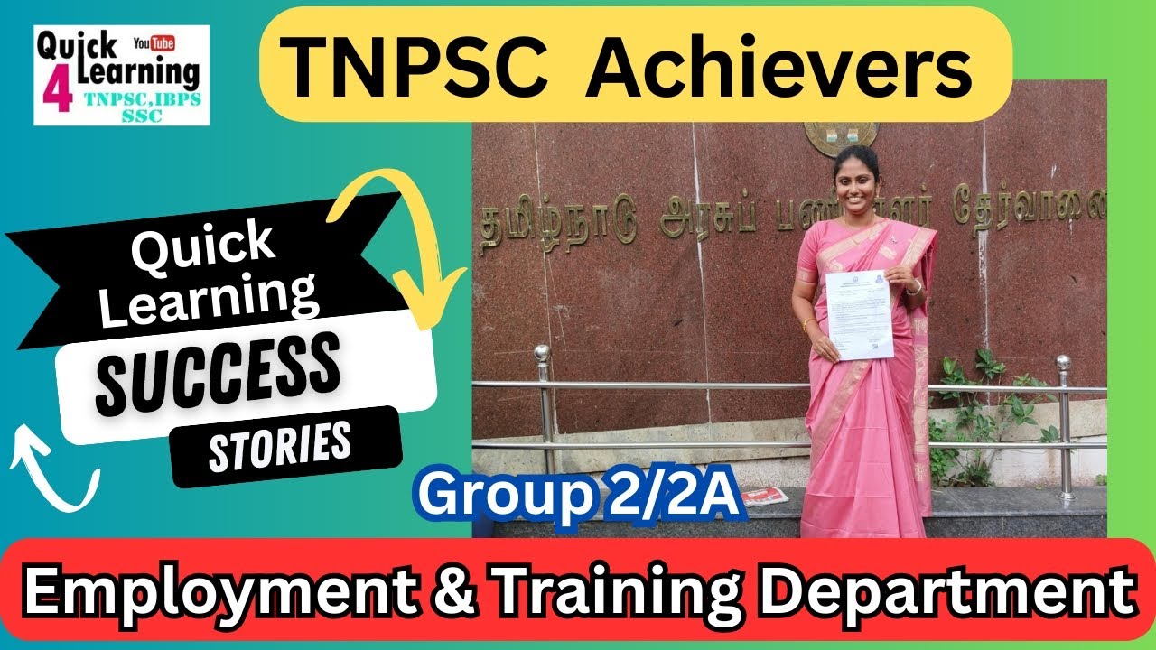 TNPSC Group 2 2A Achievers | Employment & Training Department | Quick Learning 4 All Success ...