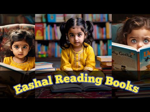 Eashal reading book with papa at home - YouTube