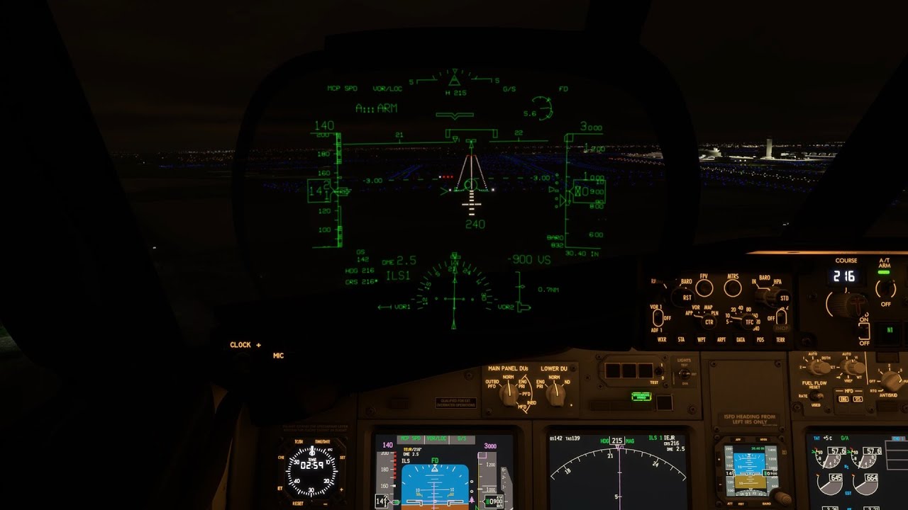 PMDG 737-900ER HUD Landing at Detroit Intl. (MSFS) - YouTube
