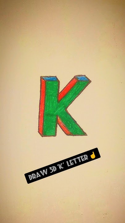 Part-1 Draw 3D 'K' Letter 🤫 #condsty #3dlatter #3dk #viral #shortsfeed ...
