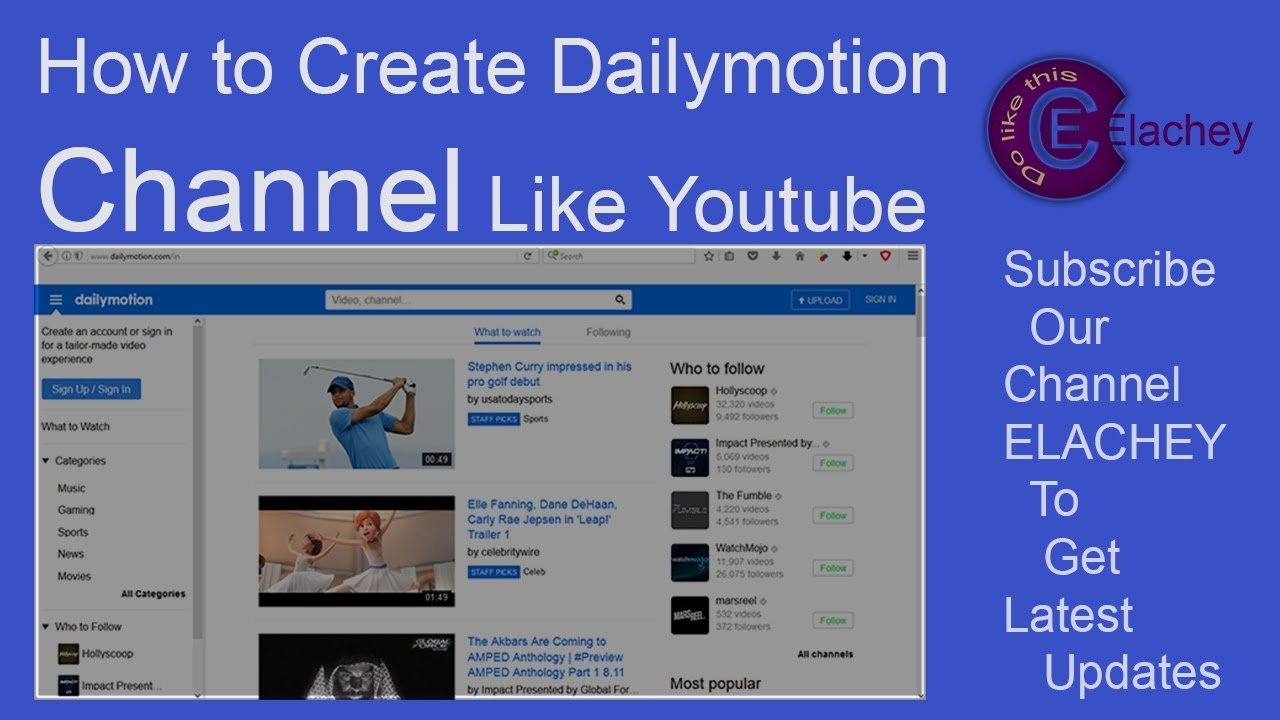 How To Open Dailymotion Account - YouTube