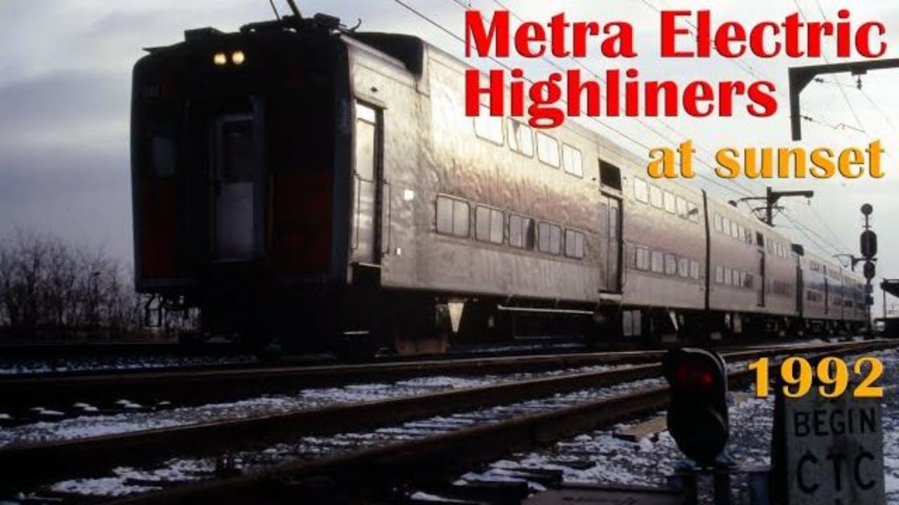 Metra Electric Highliners at Sunset in 1992, University Park, Illinois ...