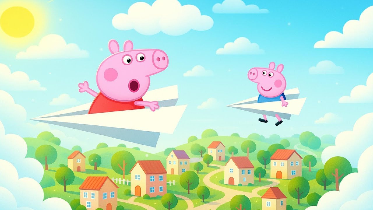 Peppa and George's Paper Airplane Adventure | Funny Peppa Pig Animation ...