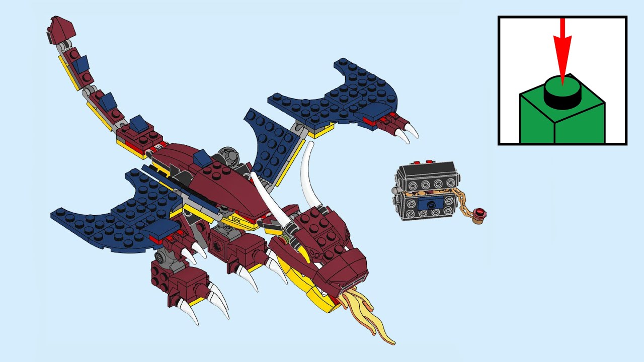 LEGO Creator 3-in-1 31102, Fire Dragon - building instructions - YouTube