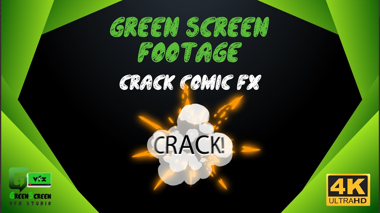 Comic Crack FX green screen footage | 4K footages | GreenScreen Vfx ...