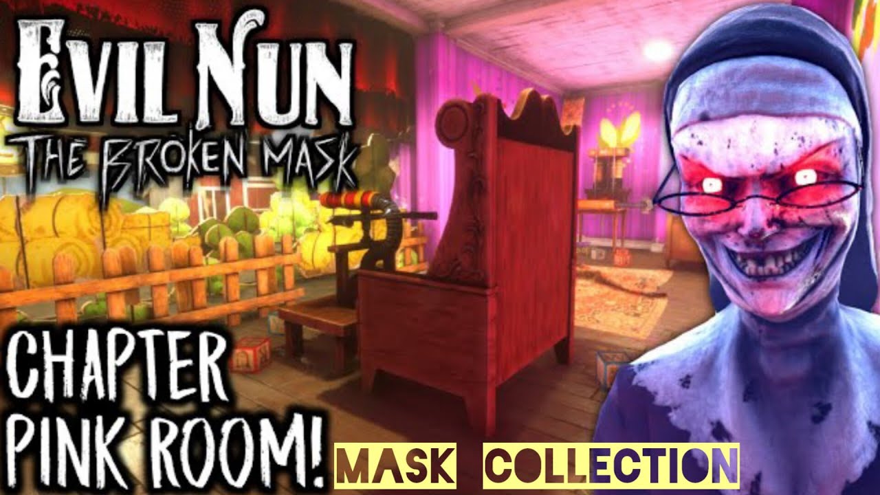 EVIL NUN 😈MASK COLLECTION TASK😲PINK ROOM, MINI GAME ROOM CHALLENGE||# ...