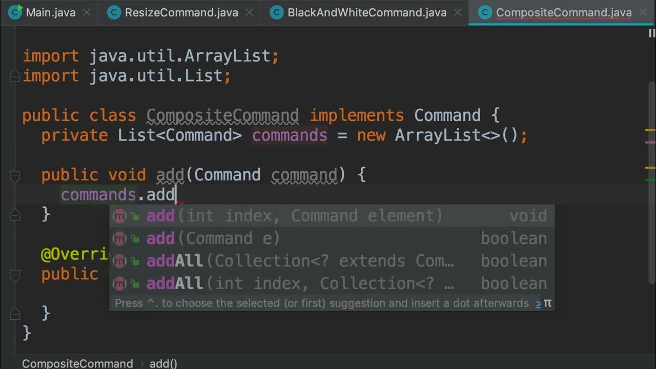 35 Composite Commands in Command Pattern - YouTube