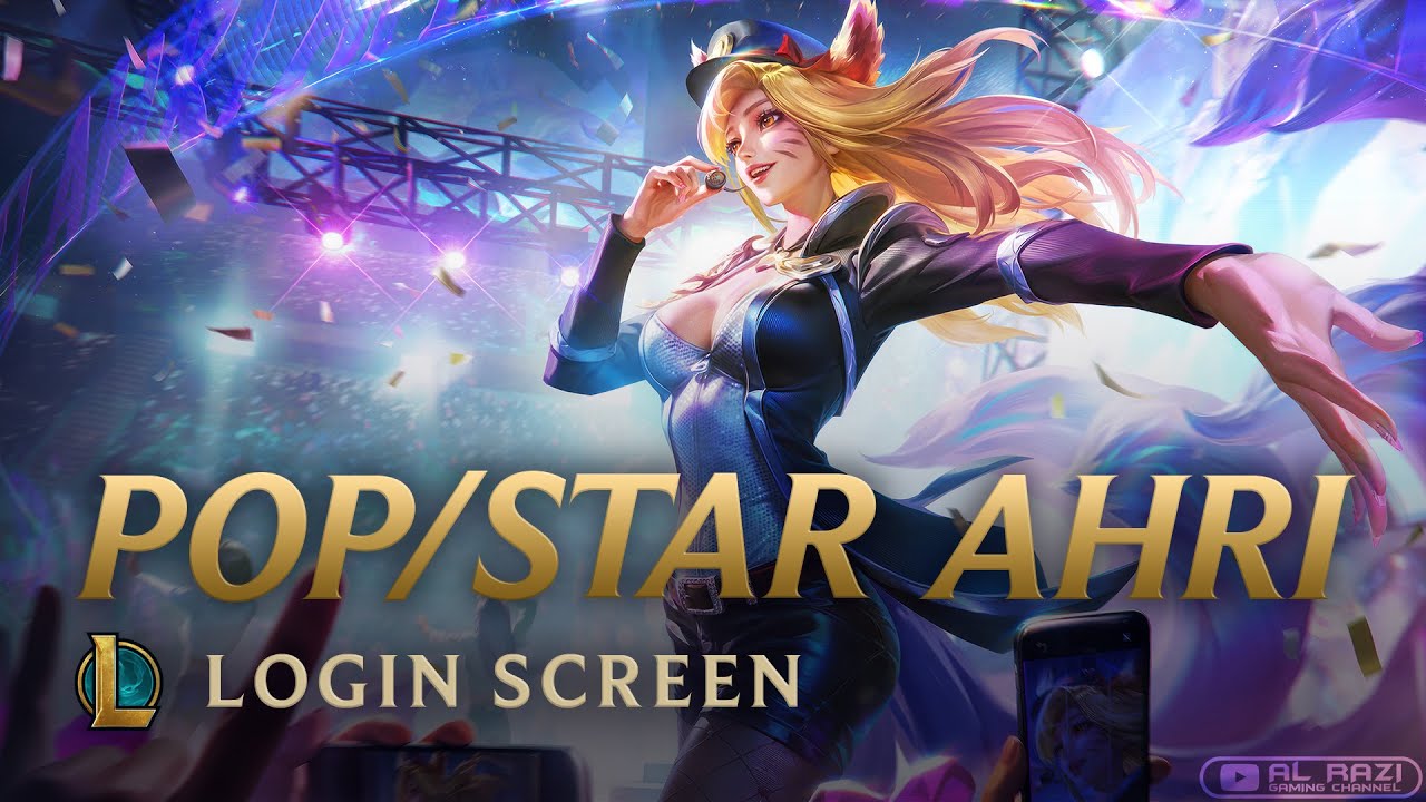 Popstar Ahri Amethyst Chroma | Login Screen - League of Legends [4K 60fps Animated Splash Art ...