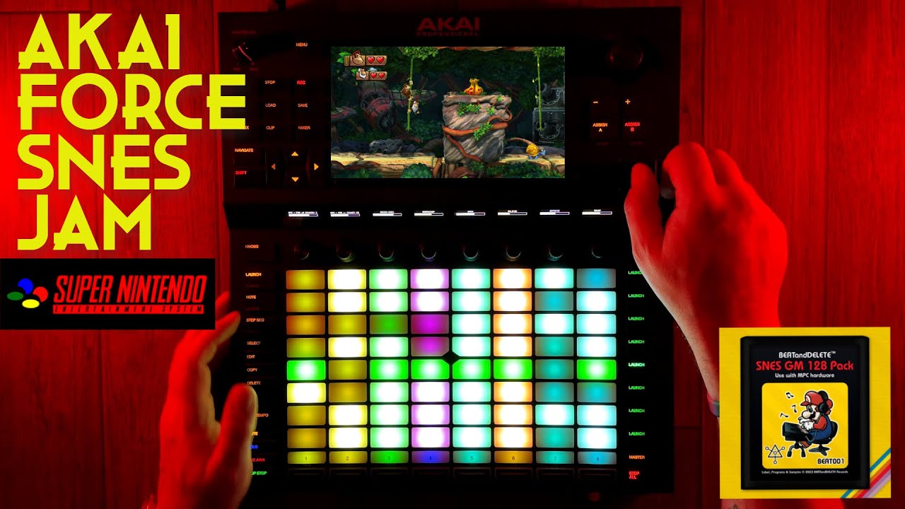 Akai Force Performance: BeatandDelete SNES Sample Pack Jam - YouTube