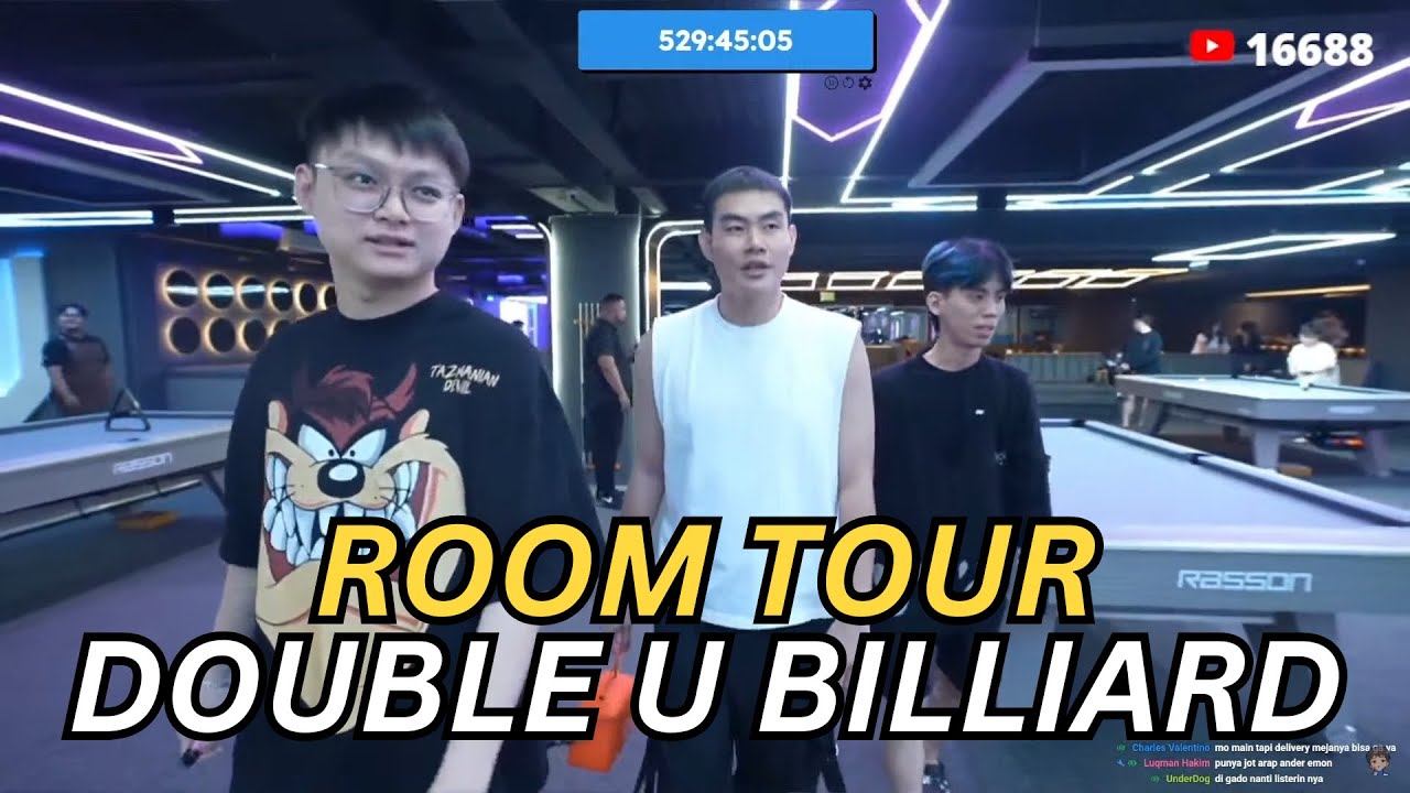 ROOM TOUR DOUBLE U BILLIARD PUNYA REZA ARAP DAN JOT - YouTube